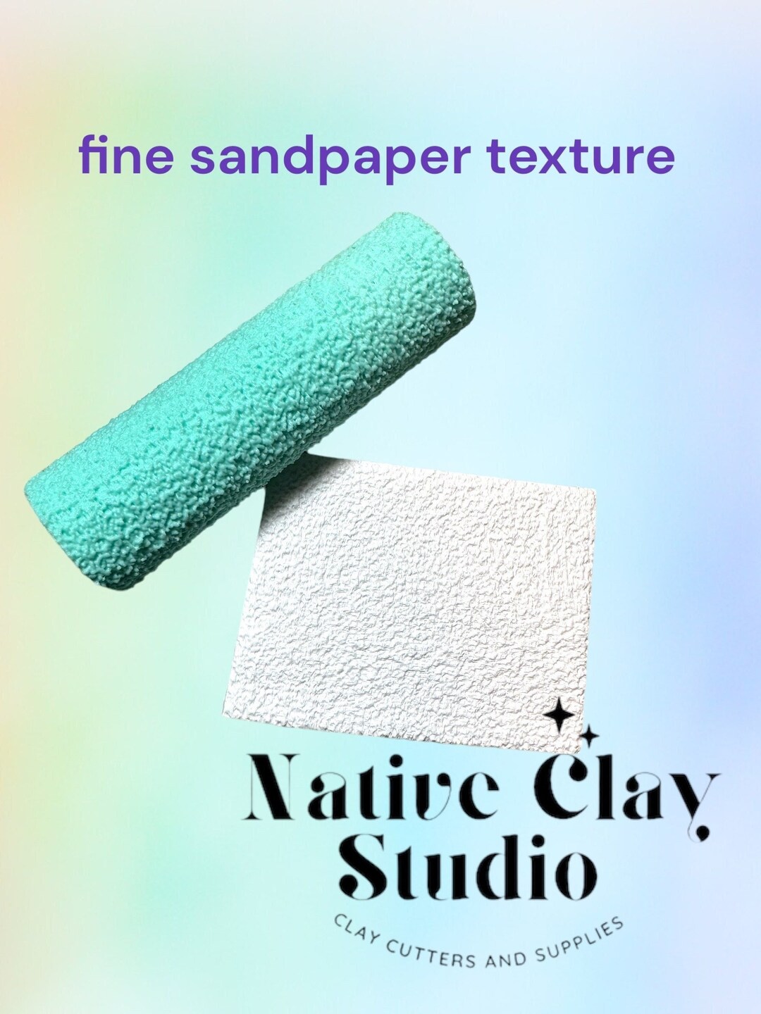Seamless Fine Soft Sandpaper Clay Texture Roller READY TO SHIP Native ...