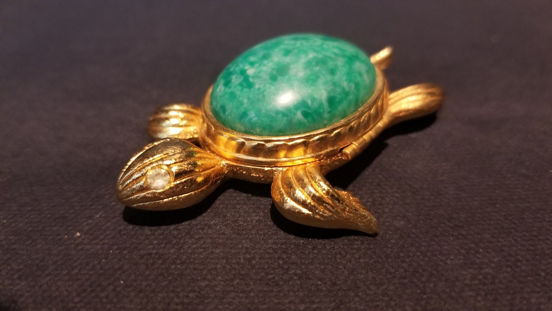 Vintage 1970"s Avon Turtle Gold and Perfume Glace - Etsy