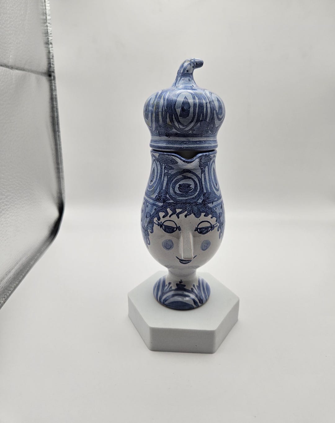 1983 Bjorn Winblad Signed Face Art Cup With Lid. - Etsy