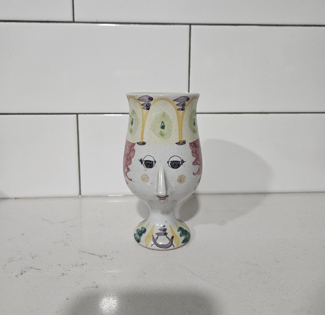 1977 Signed Bjorn Winblad Face Design Tea Cup. - Etsy