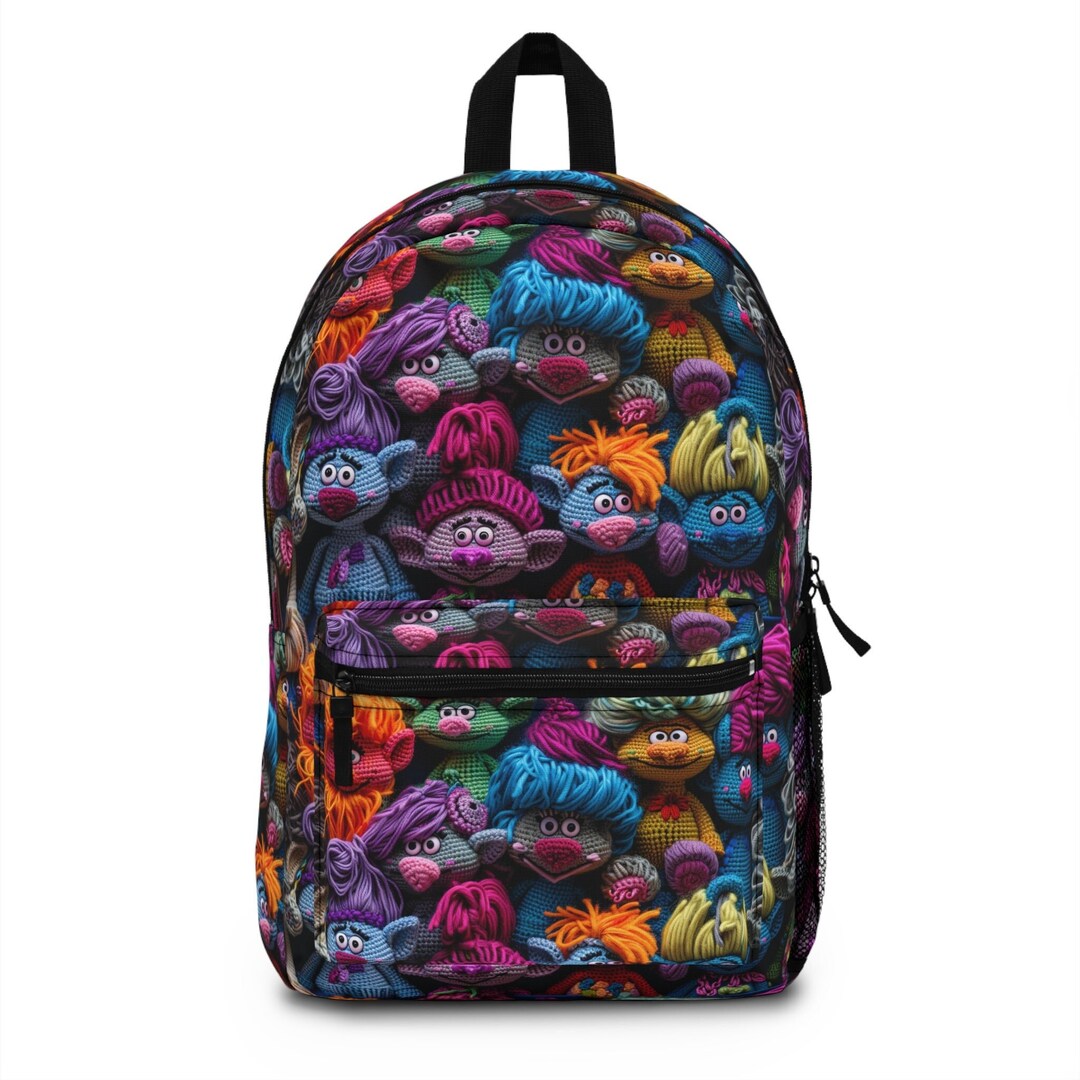 Crochet Trolls Backpack (AOP) Toddler Book Bag, Law of Assumption, Kiga ...