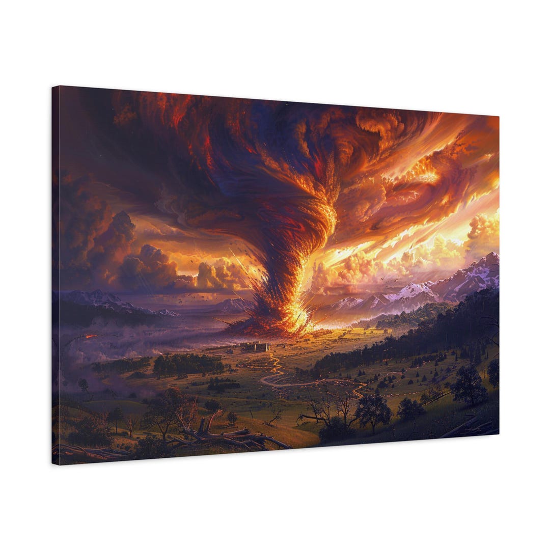 Fire Twister Matte Canvas Stretched 1.25" - Etsy