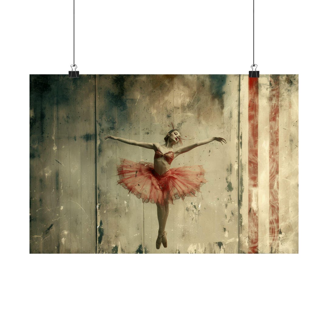 Vintage American Ballerina - Poster Matte Horizontal - Ballet Dance ...