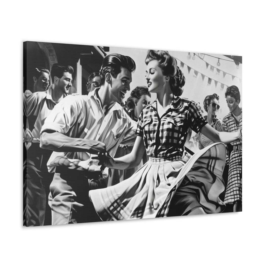 Jitterbug 1950 Style "canvas" Memorabilia, Vintage, Diner, Retro ...