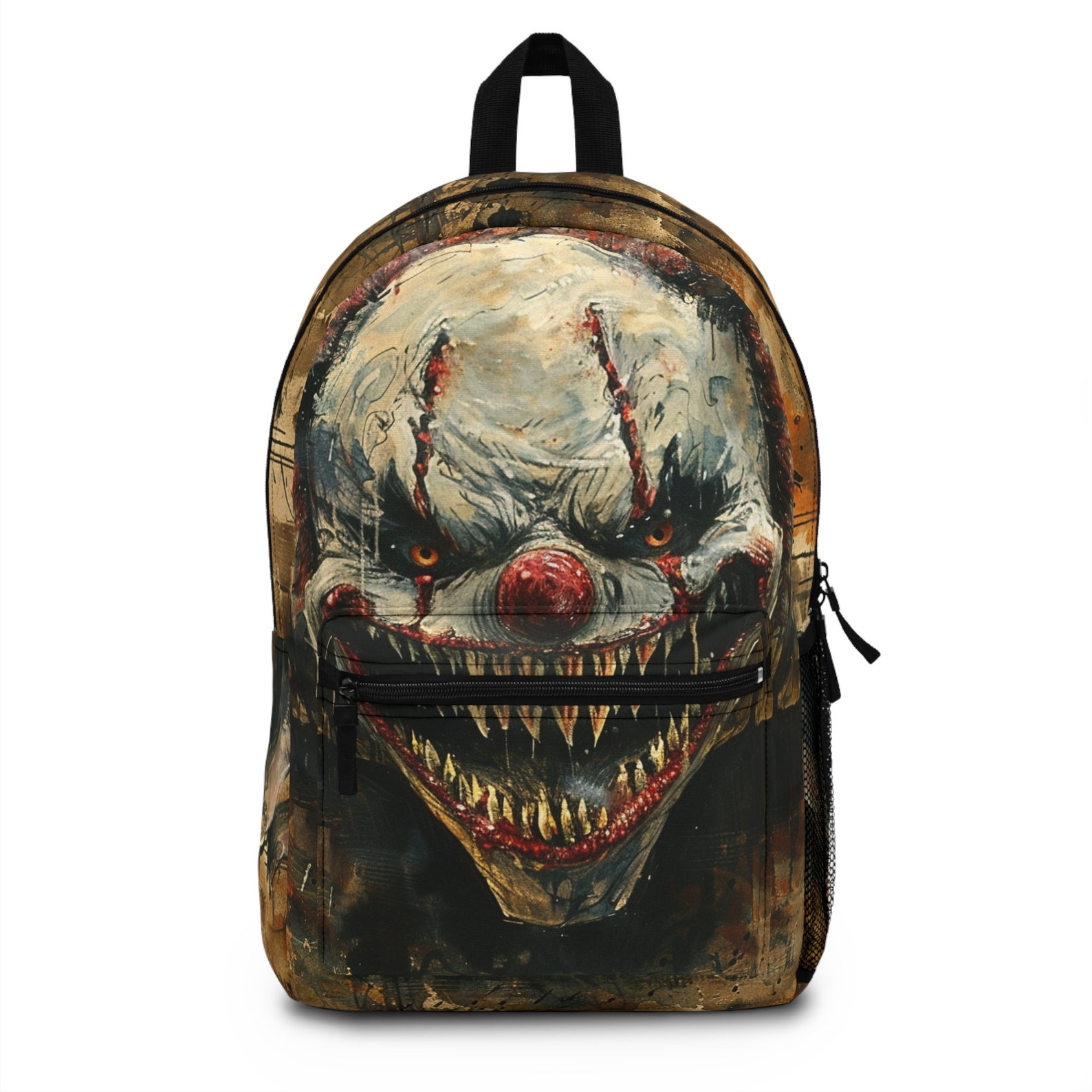 Creepy Clown aop Backpack Scary Clown Bag Clown School Backpack Novelty ...