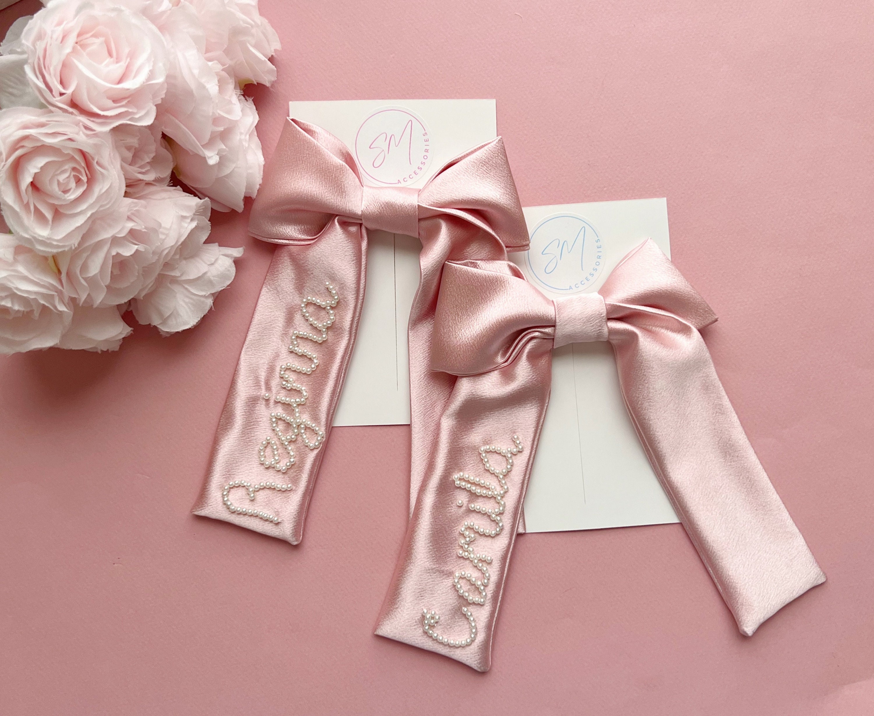 Custom Name Hair Bow for Girls. Personalized Gift for Girl. Special ...