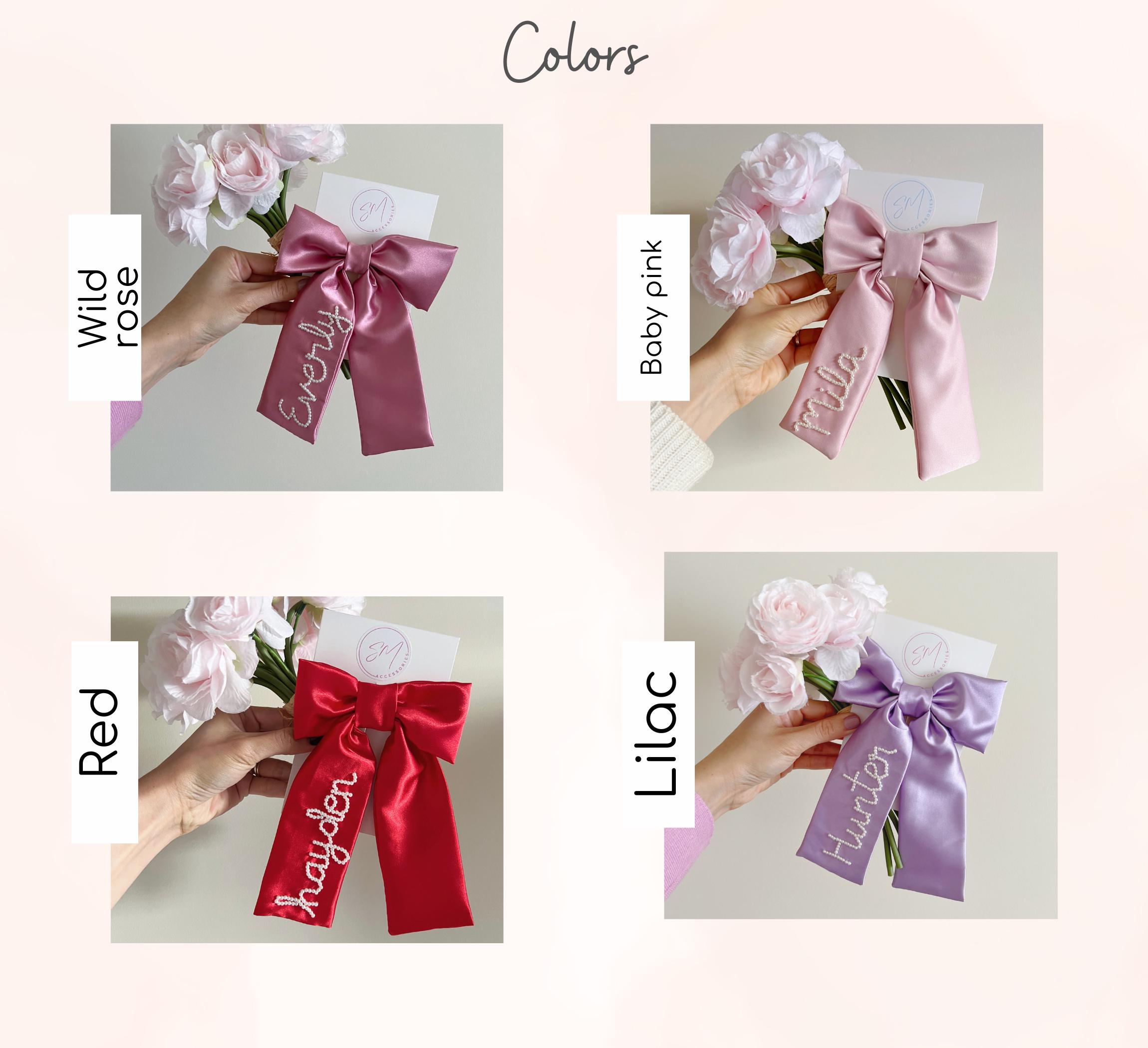 Custom Name Bow Personalized Bow Flower Girl Bow Custom Bow Custom Hair ...