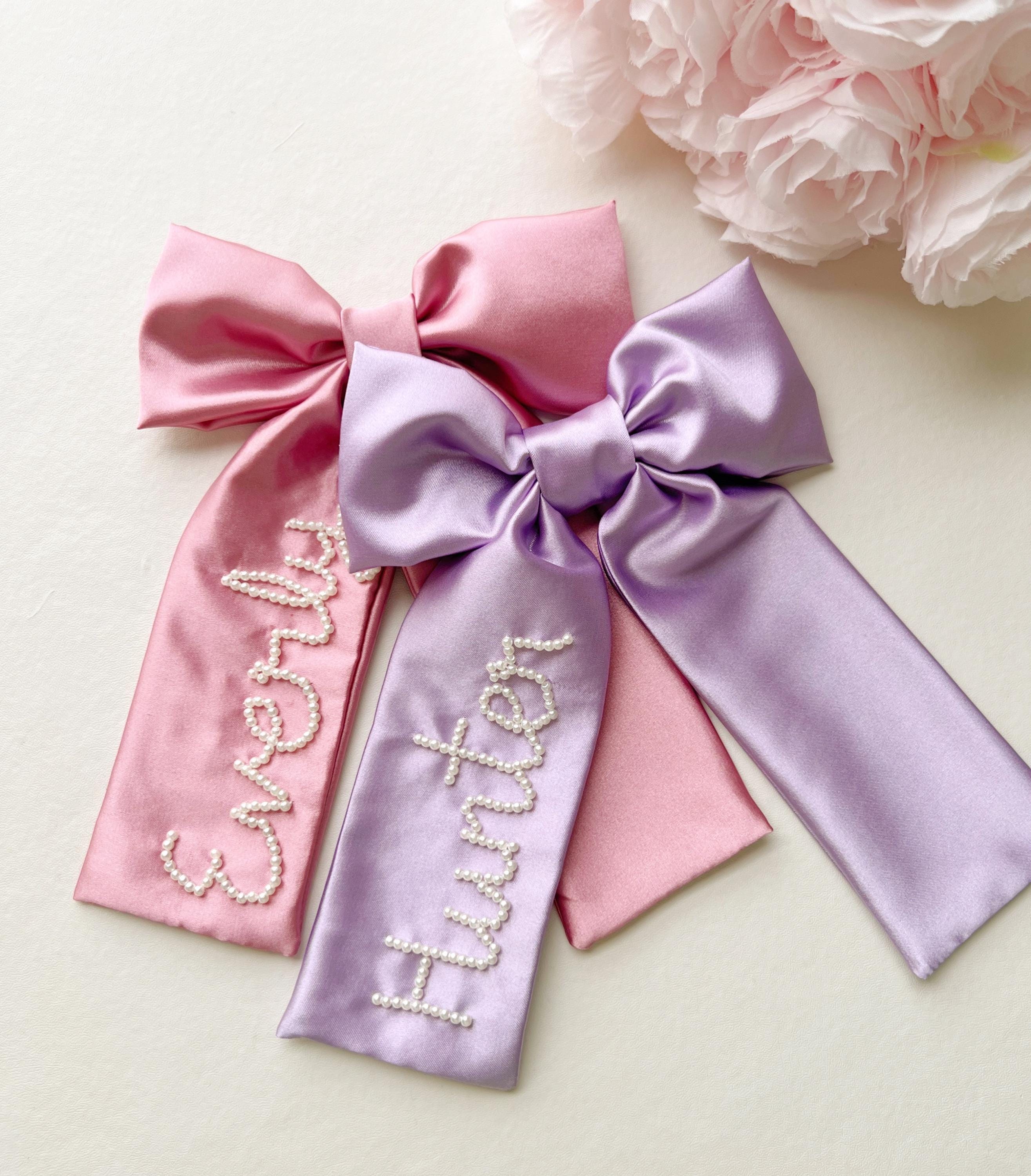 Custom Name Bow Personalized Bow Flower Girl Bow Custom Bow Custom Hair ...