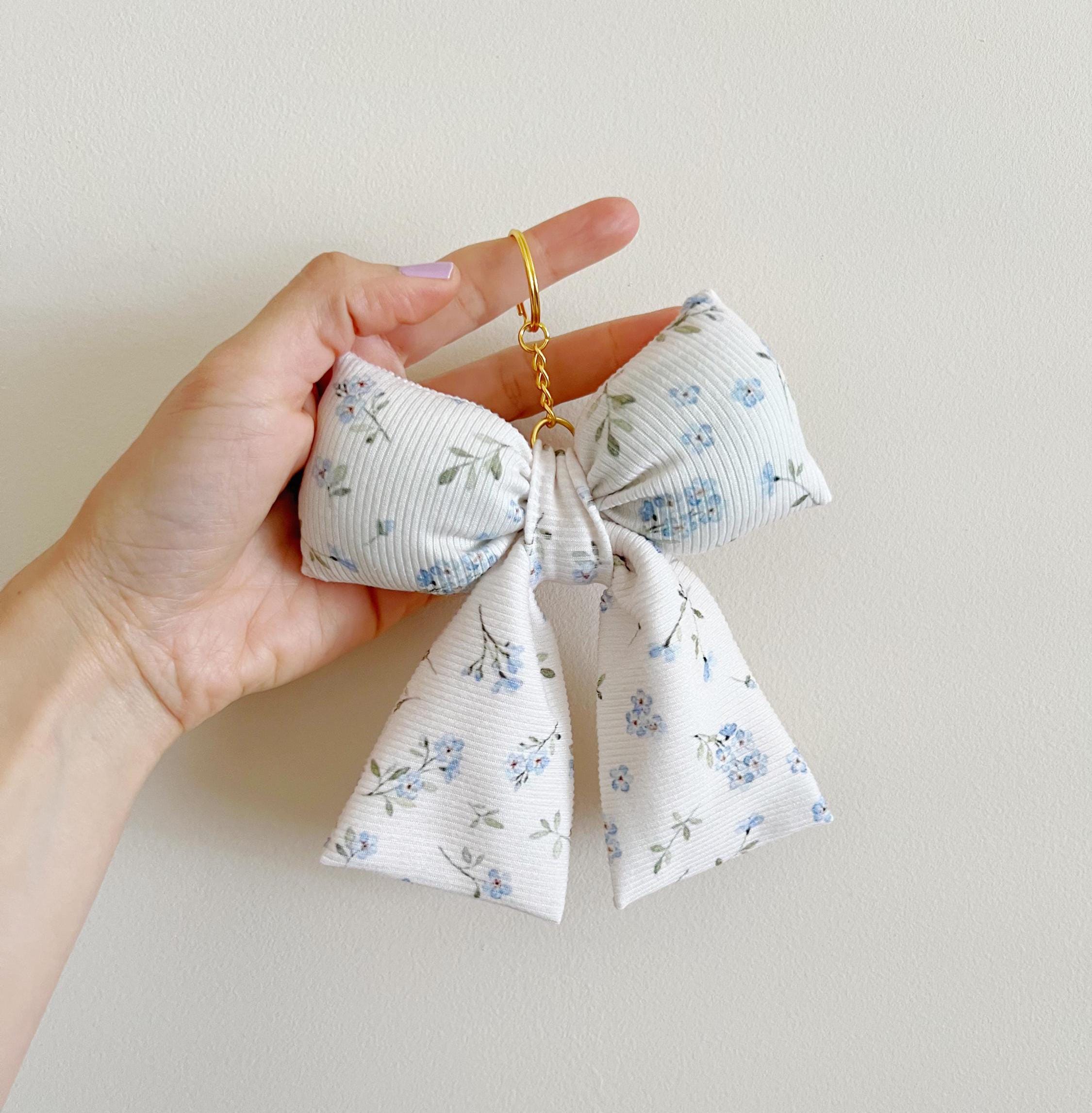 Puffy Bow Keychain Handbag Charm Cute Keychains Custom Initial Bow ...