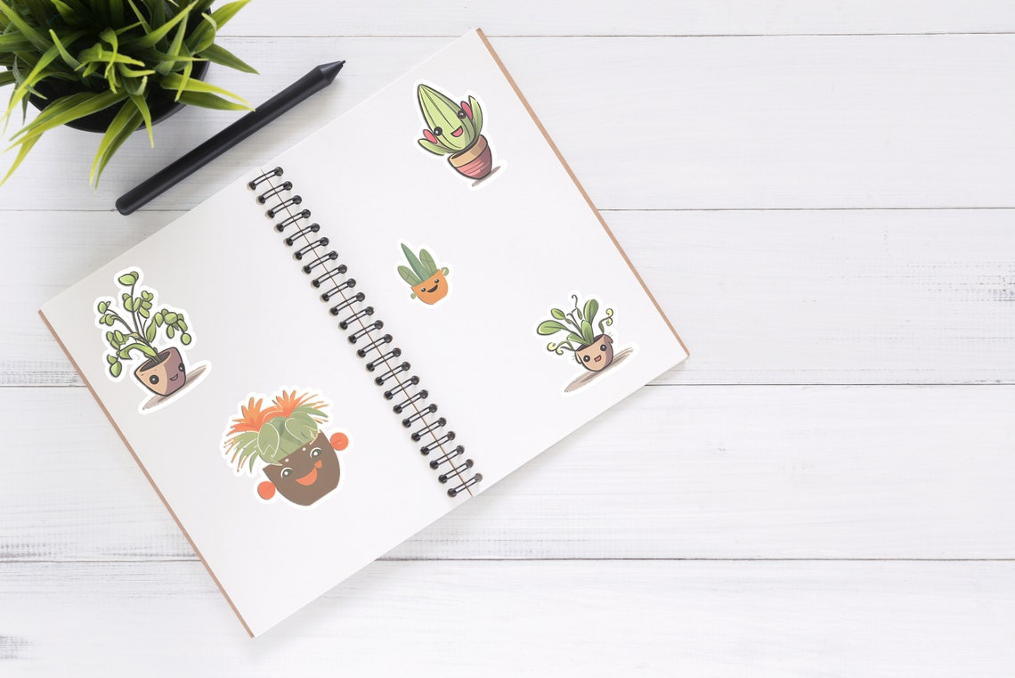 CUTE 198 Animated Plant Clipart Images | Cartoon Style Sticker Pack ...