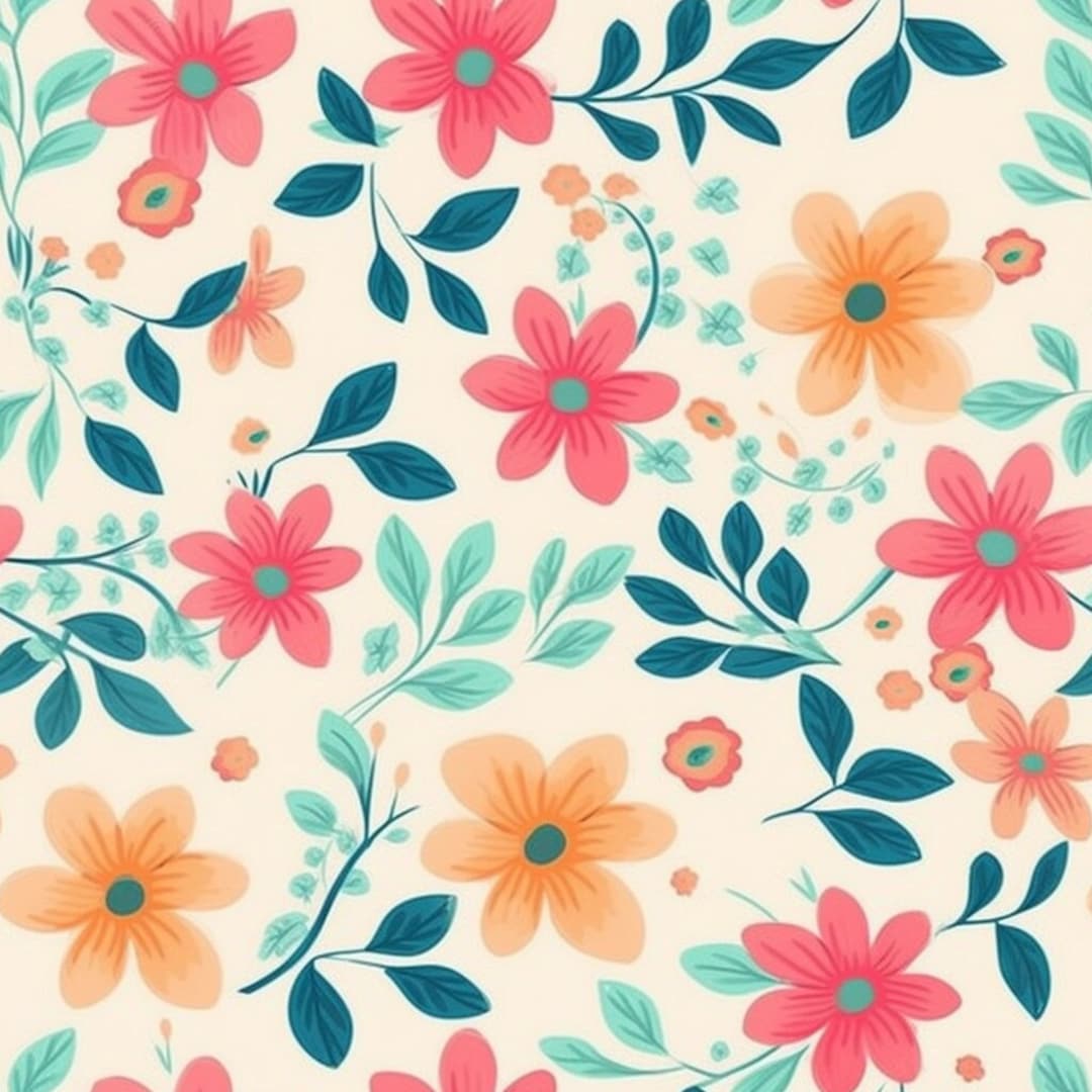 Digital Floral Flower Patterns Seamless - Etsy