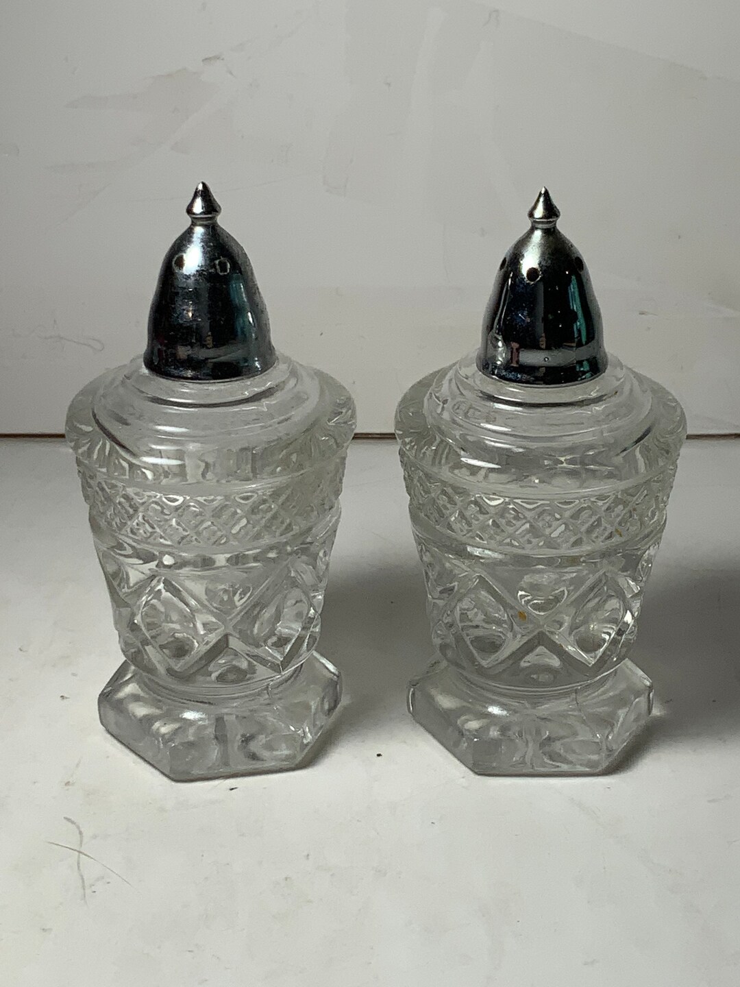 Vintage Imperial Crystal Cape Cod Salt & Pepper Shakers - Etsy