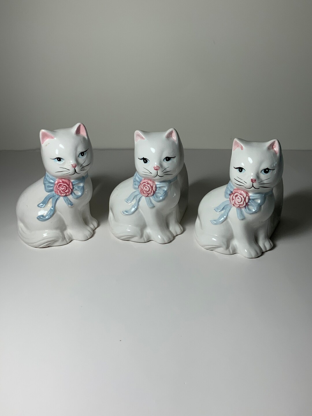 Set of 3 White Ceramic Cat Napkin Rings - Etsy