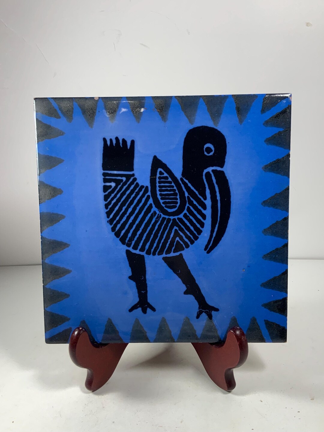 Starbucks by Gino Italya Blue Bird Terra Cotta Tile Trivet 8 In. - Etsy