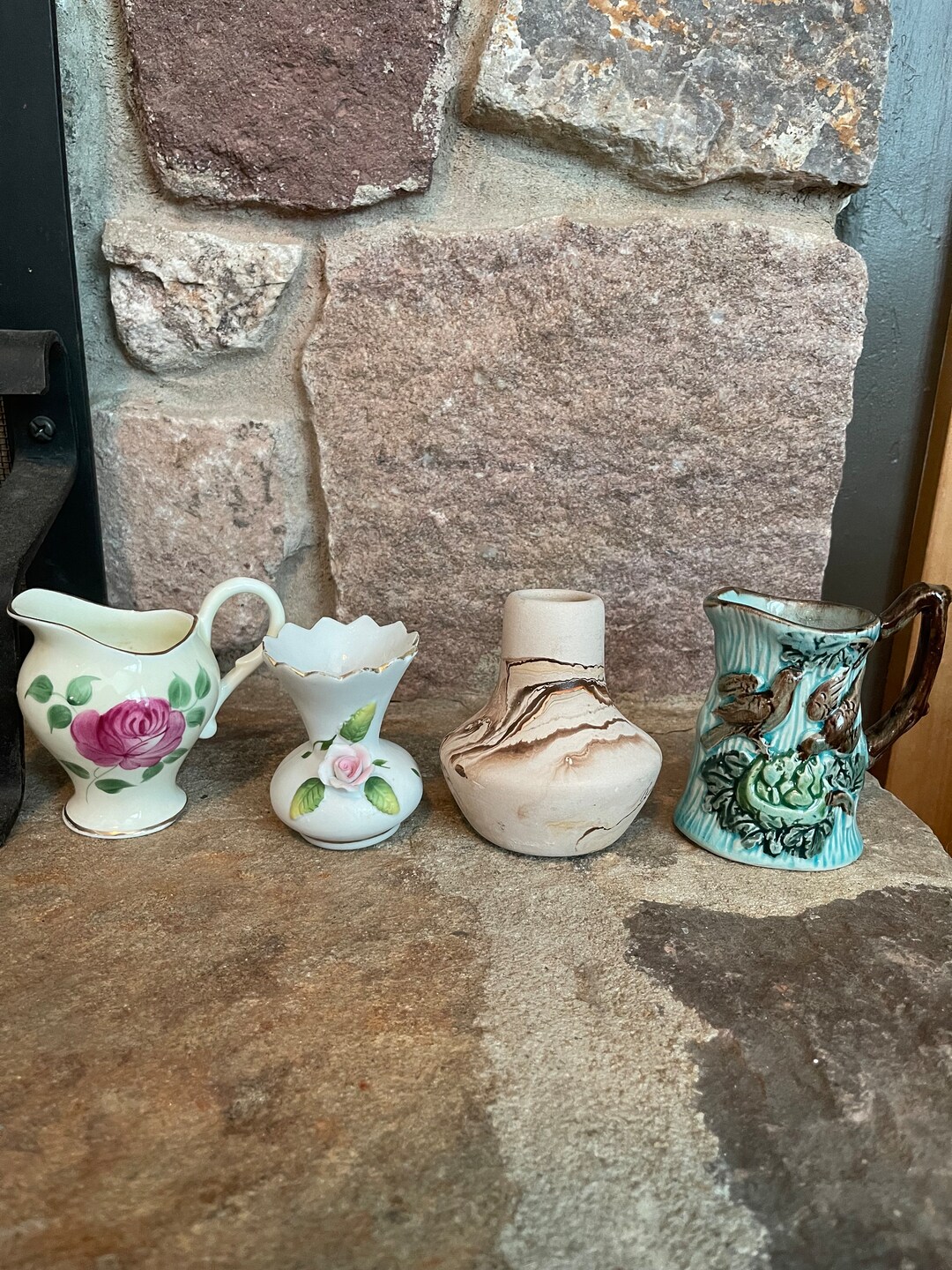 Lot of 4 Vintage Small Vases - Etsy