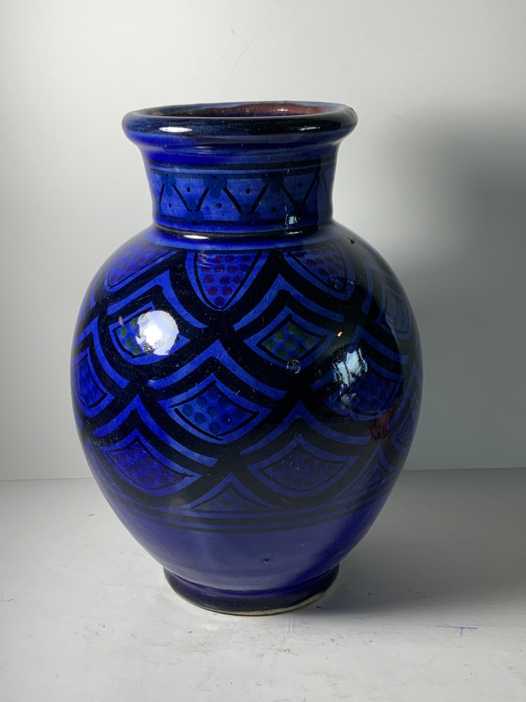 Vintage Berber Ethnic Moroccan Ceramic Terra Cotta Vase 8 In. - Etsy