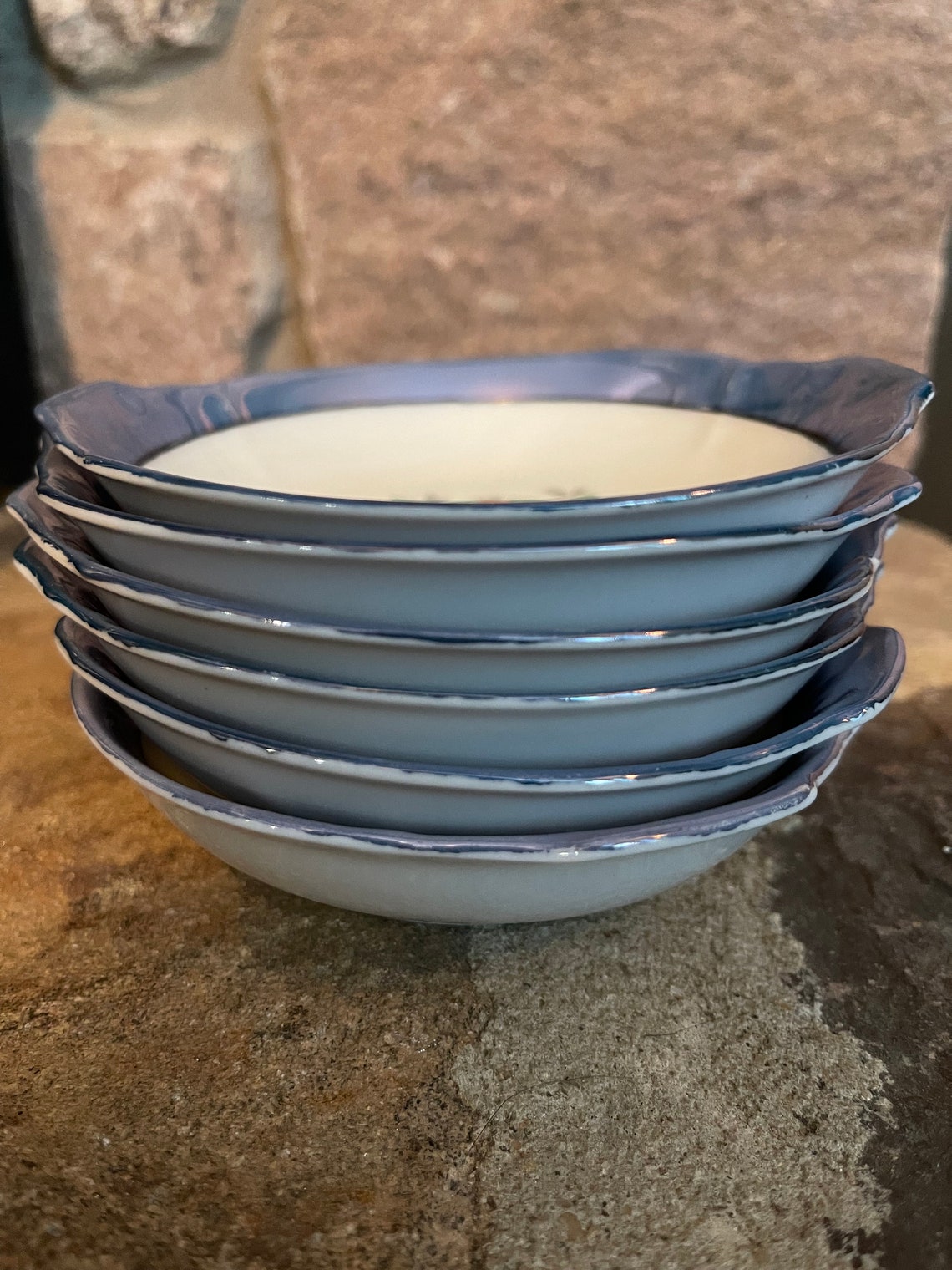 Set of 6 Vintage Art Deco Small Japanese Porcelain Lusterware Bowls - Etsy