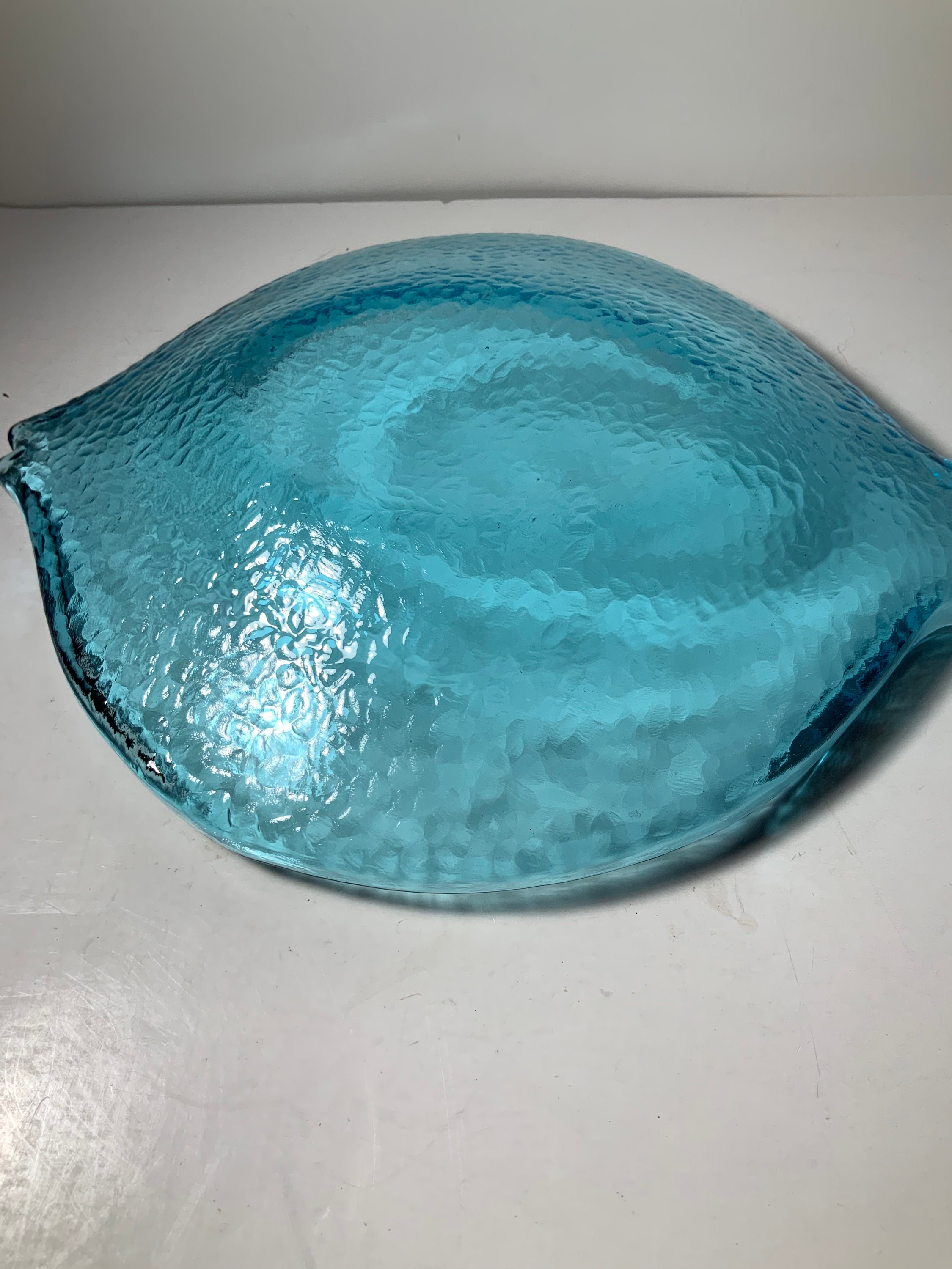Vintage Blue Depression Glass UV Reactive Fish Platter 11 In. - Etsy