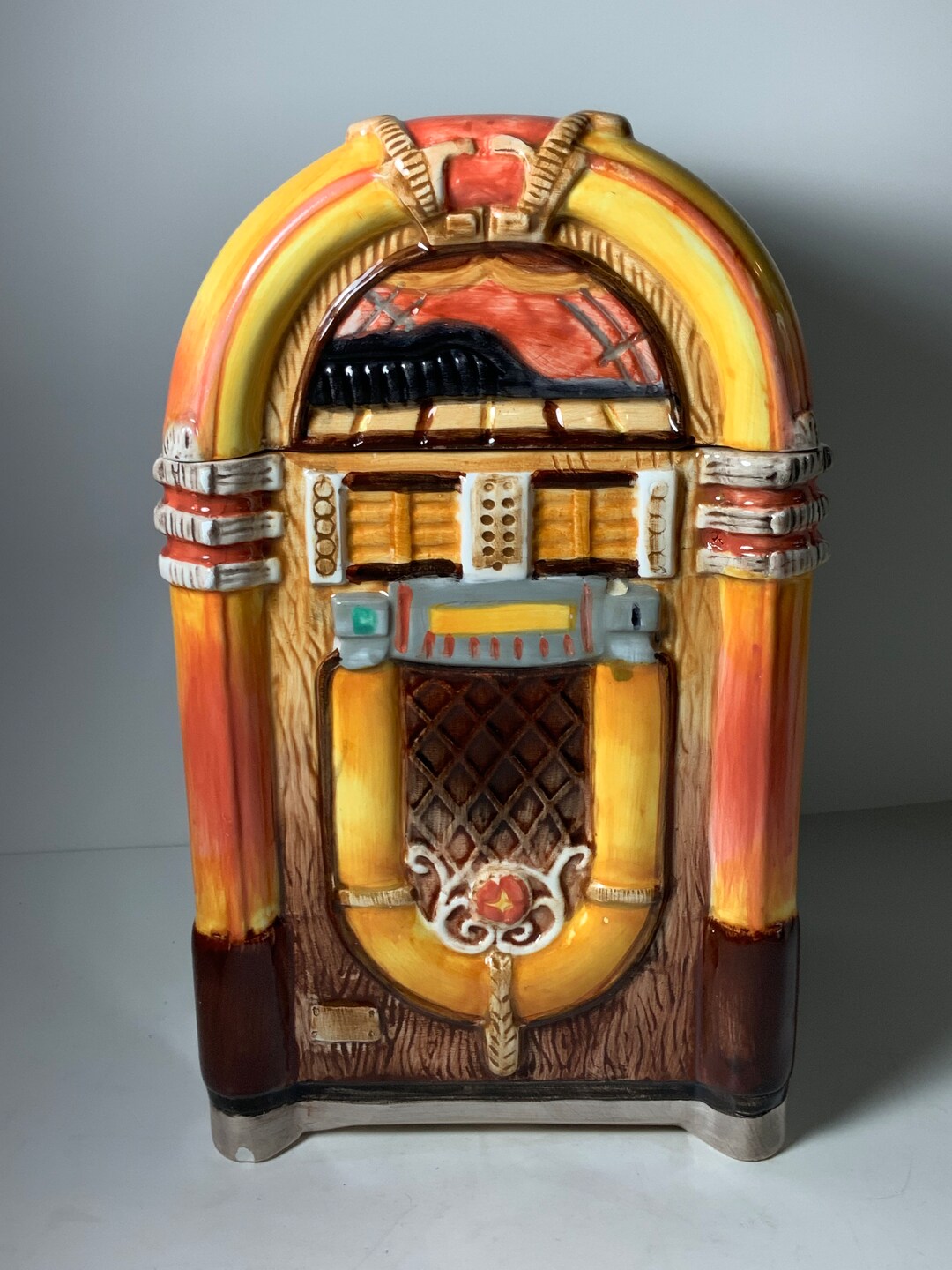 Vintage Retro Ceramic Jukebox Cookie Jar 10 In. - Etsy