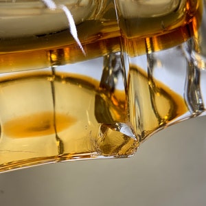 Rare Vintage Honey Amber Skirted Glass Liquor Decanter & Stopper 11 In ...