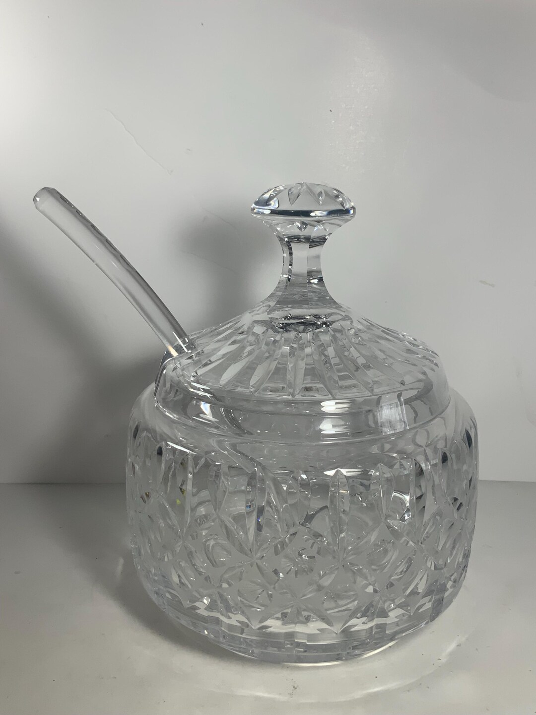 Vntage Large Crystal Punch Bowl With Lid & Ladle 10.5 In. - Etsy