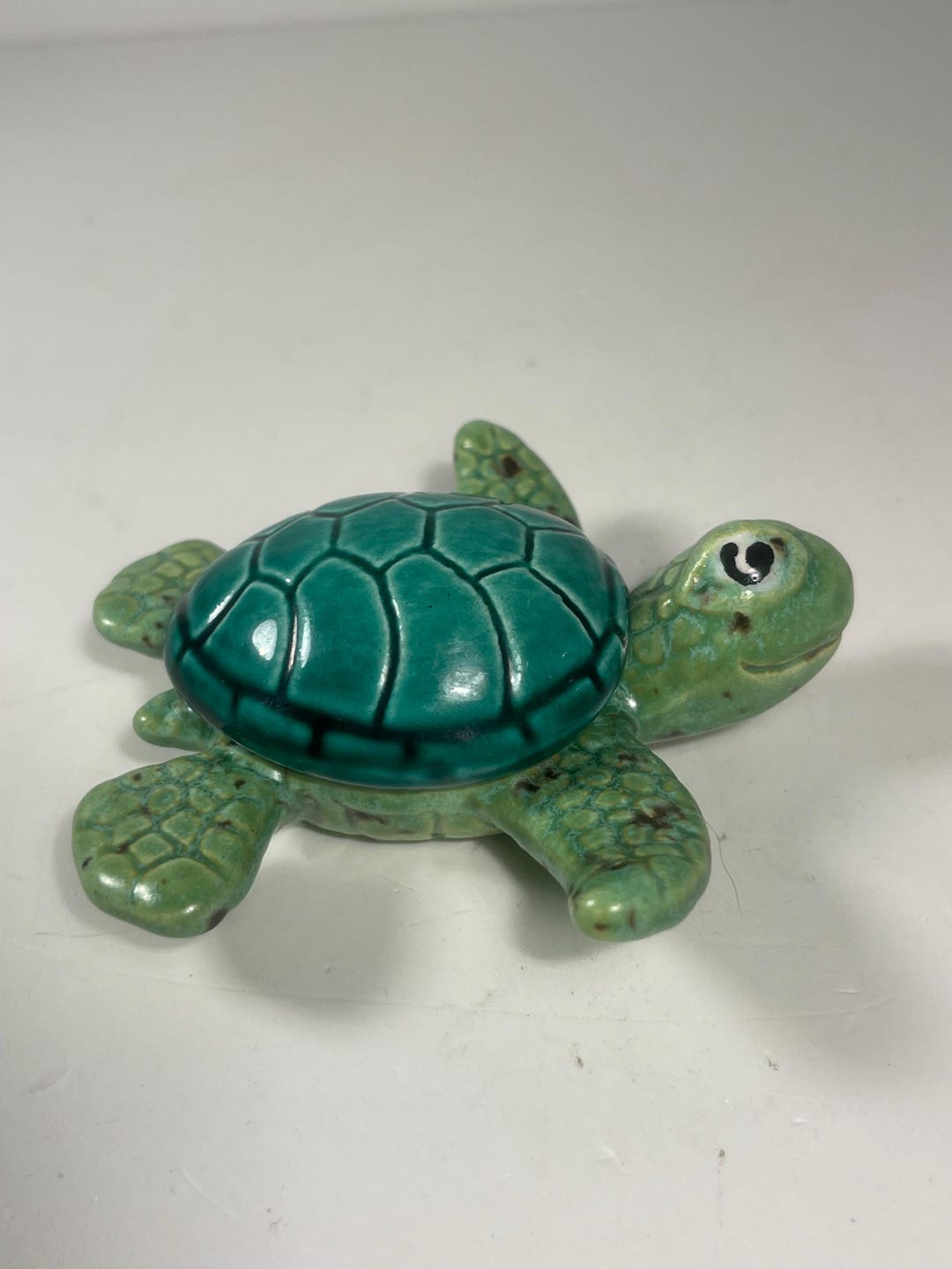 Vintage 2005 Ben Diller Pottery Small Sea Turtle Trinket Box 3.5 In. - Etsy