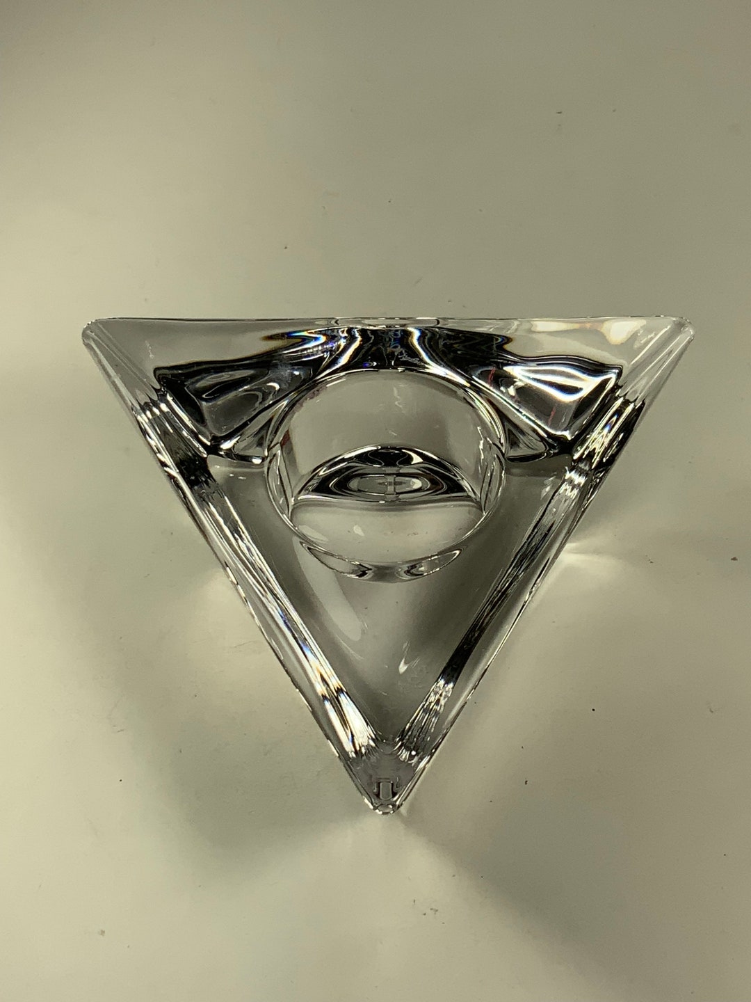 Orrefors Crystal Triangle Votive Tealight Candleholder by Martti ...