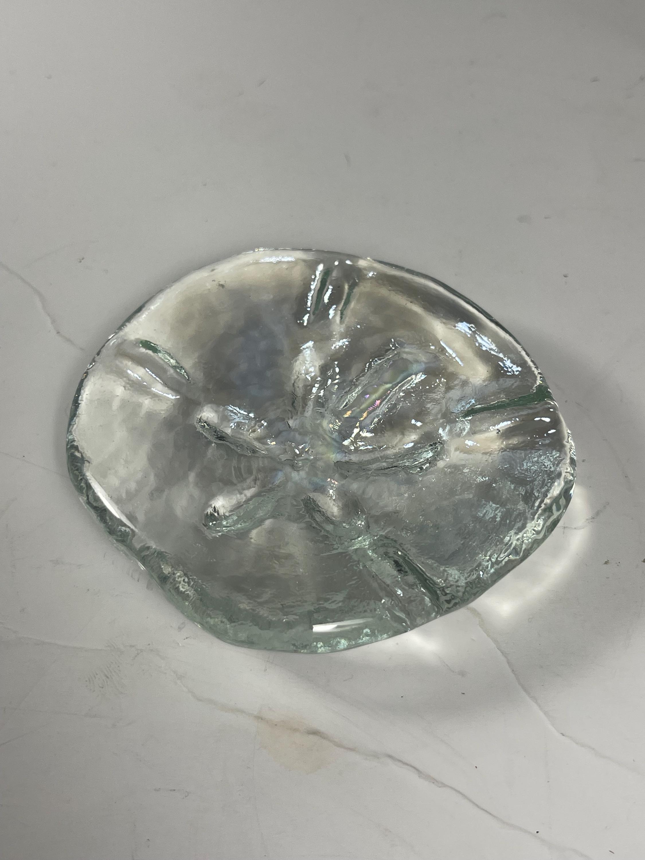 Iridescent Art Glass Sand Dollar Paperweight 3.5 In. - Etsy