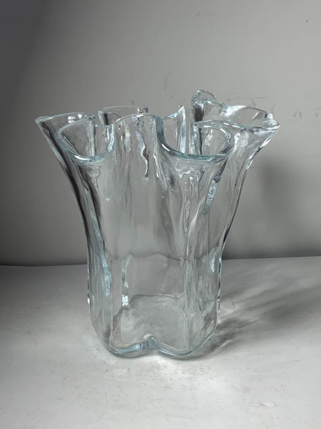 Vintage Muurla Finland Handkerchief Freeform Art Glass Vase 6.5 In. - Etsy