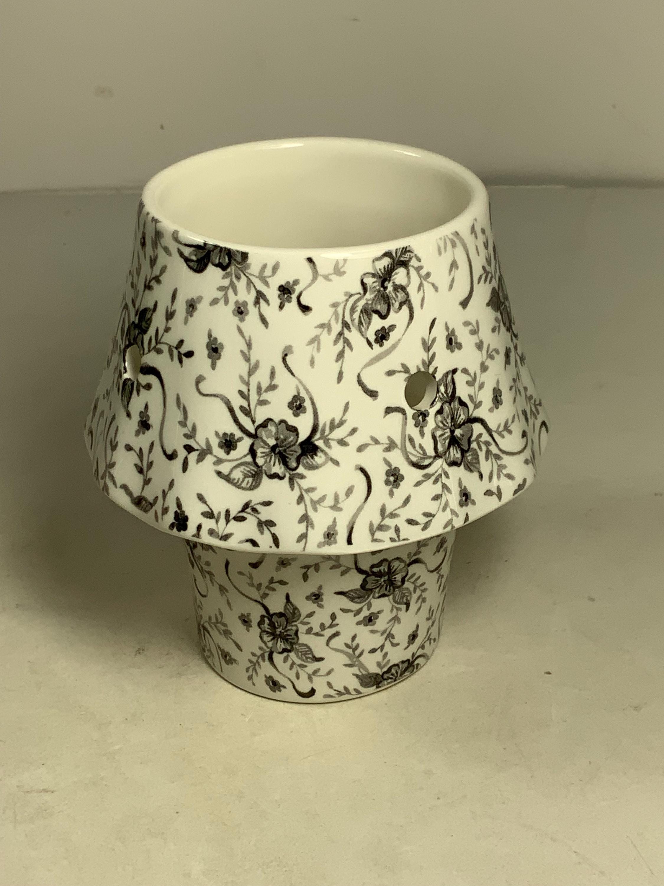 Mini Ceramic Toile Fairy Lamp Votive Candleholder 4 In. - Etsy