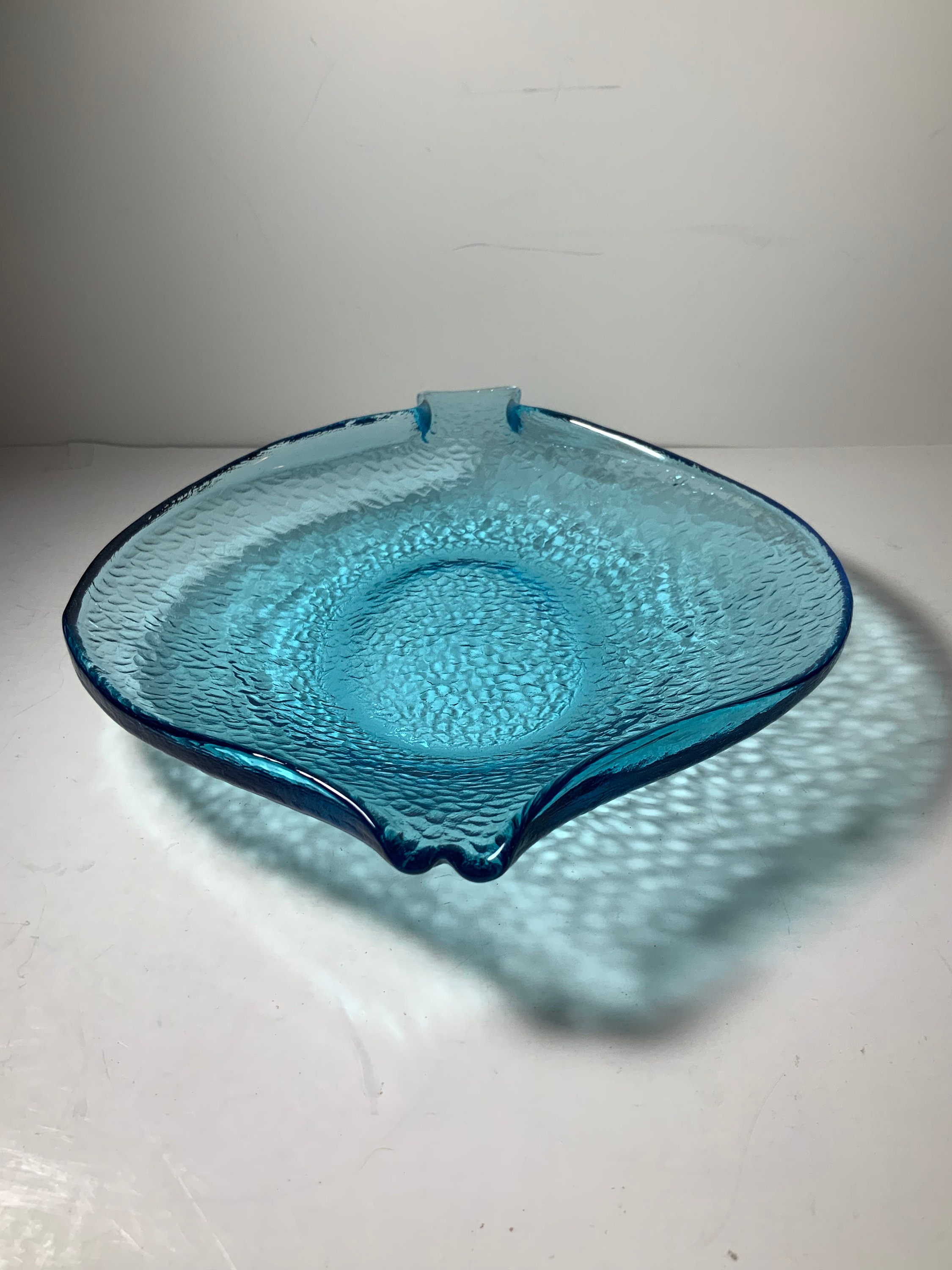 Vintage Blue Depression Glass UV Reactive Fish Platter 11 In. - Etsy