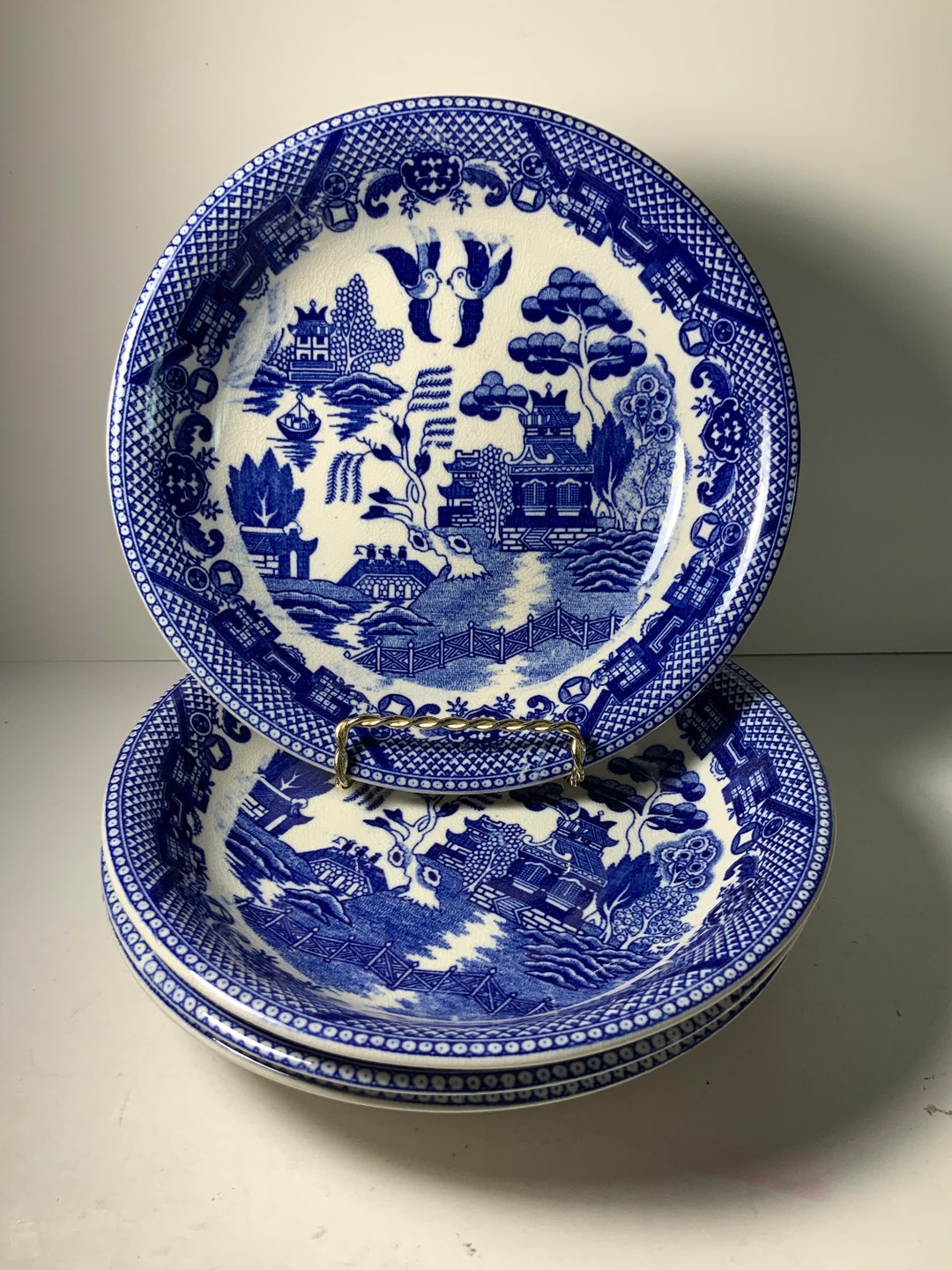 Set of 4 Japanese Flow Blue Vintage Bowls 7.5 In. - Etsy