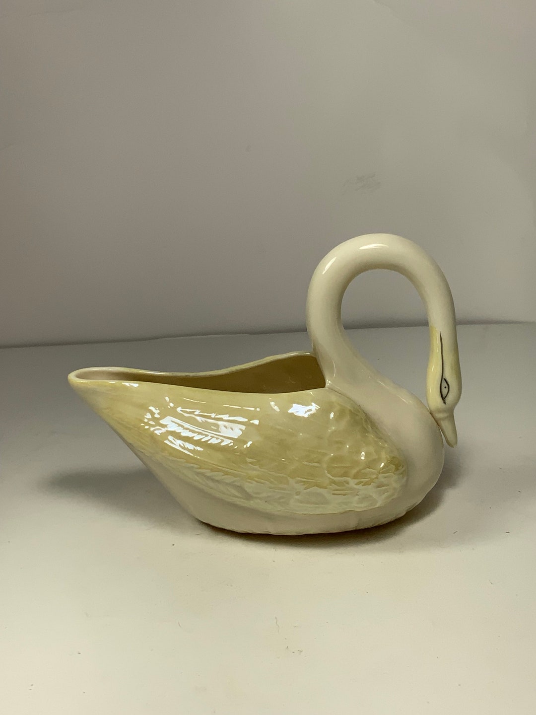 Belleek Ireland Porcelain Swan Creamer 1965-1981 6 In. - Etsy
