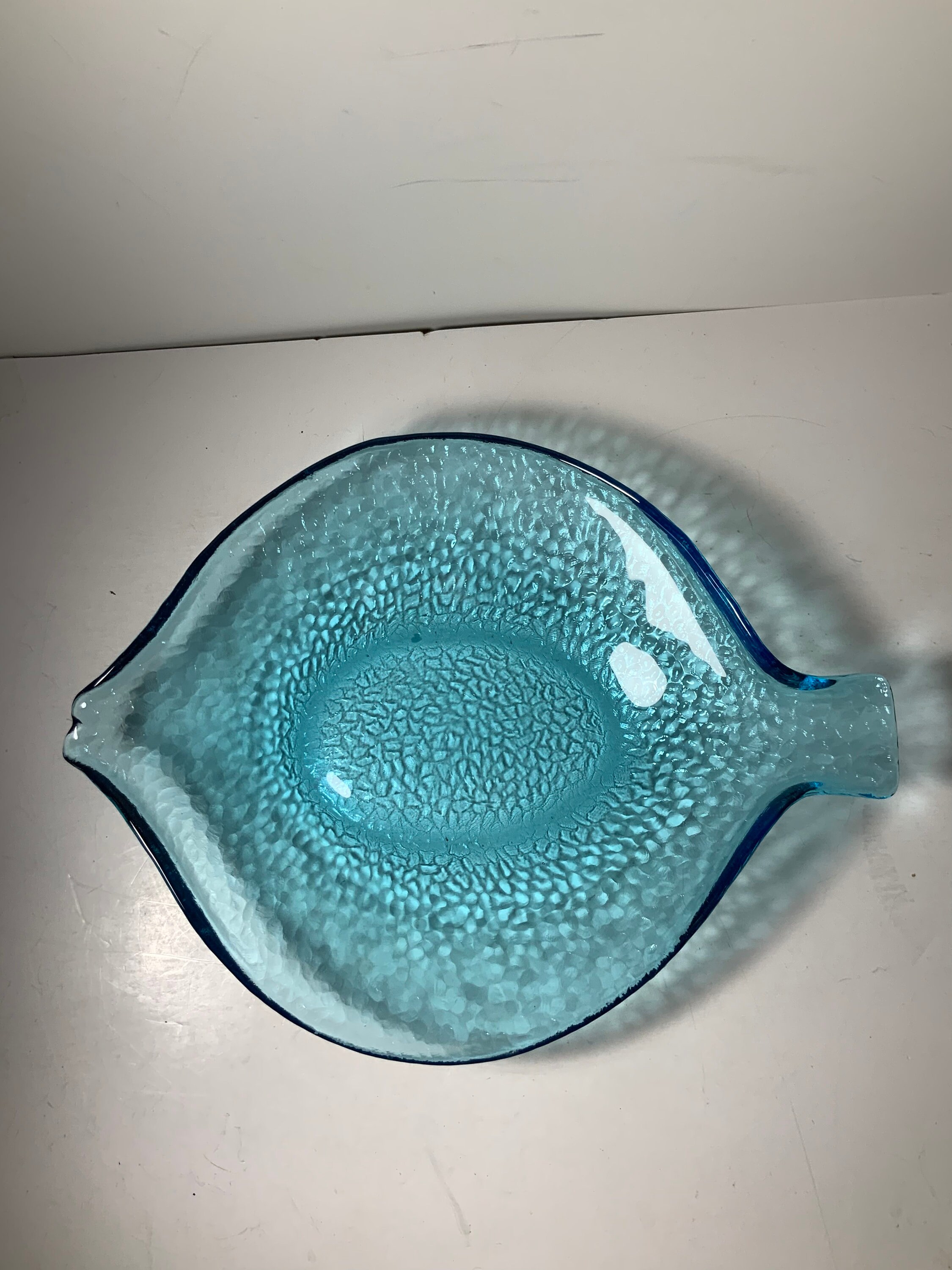 Vintage Blue Depression Glass UV Reactive Fish Platter 11 In. - Etsy