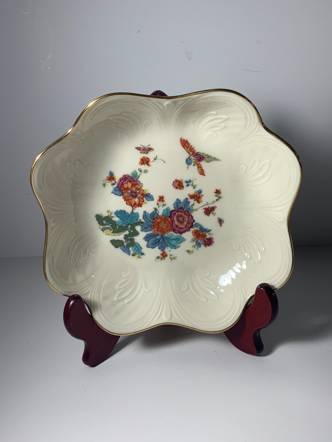 Lenox Special Floral Scalloped Edge Porcelain Serving Bowl 8 In. - Etsy