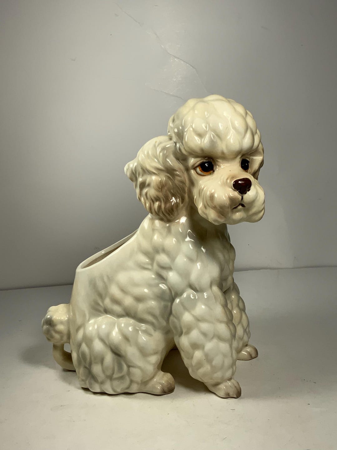Vintage Relpo Ceramic Poodle Dog Planter 8.5 In. - Etsy