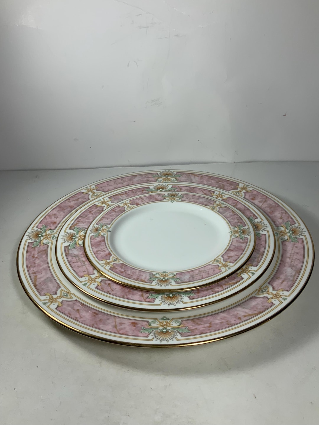 Lenox Classics Collection Venetian Marble 3 Piece Plate Set- Dinner ...