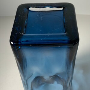 Set of 2 Indigo Dimple Glass Bottle Vases 7 In. - Etsy