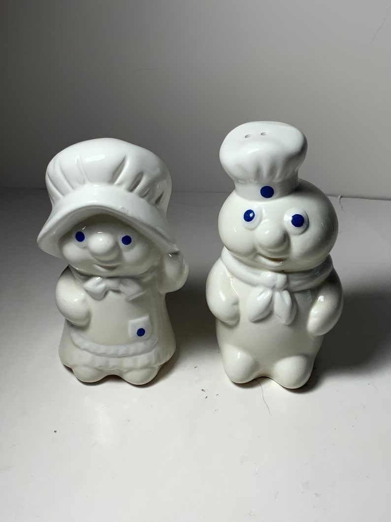 Vintage Ceramic Pillsbury Doughboy & Girl 1988 Salt and Pepper - Etsy