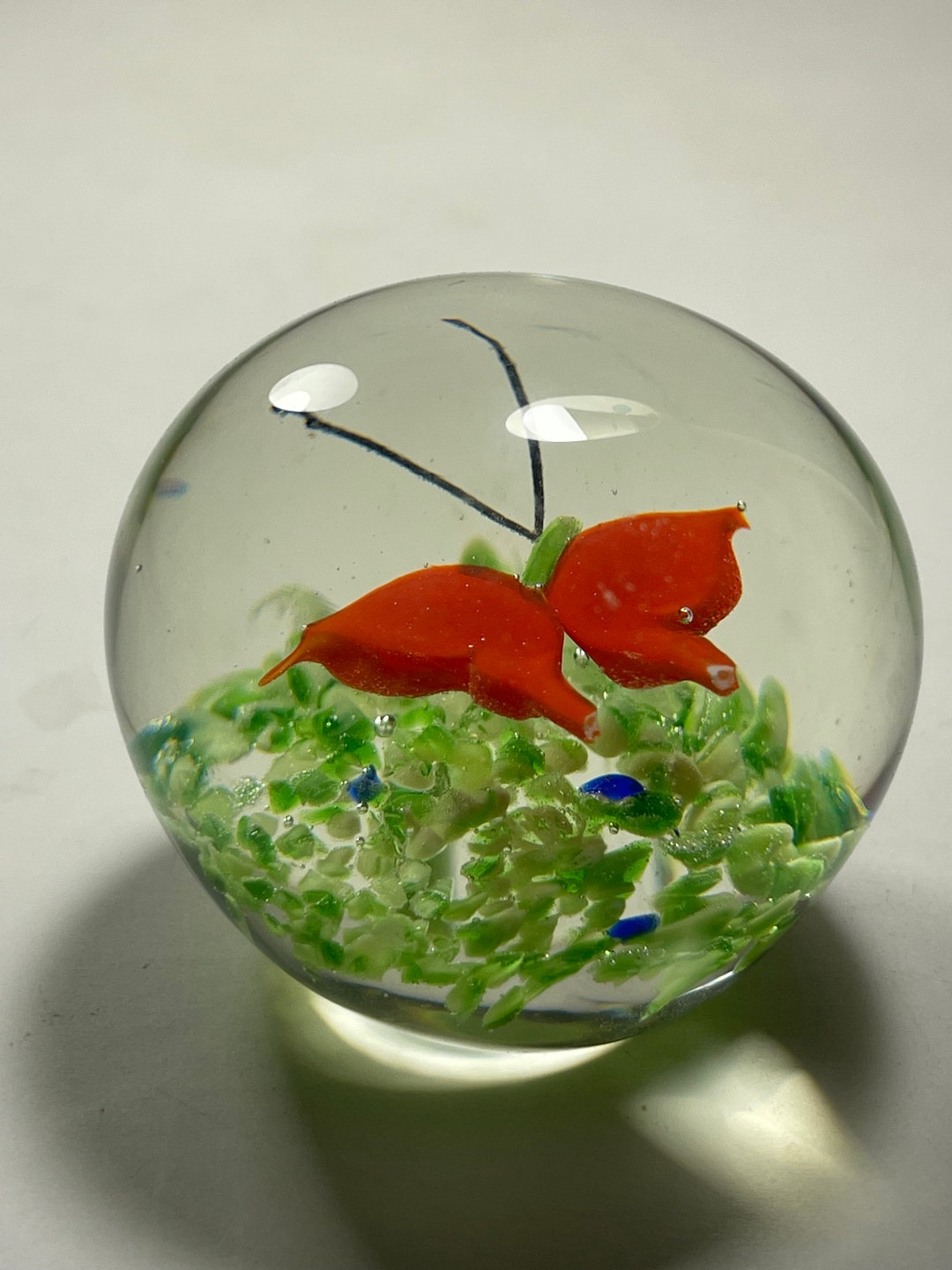 Art Glass Butterfly Small Paperweight 2 In. - Etsy