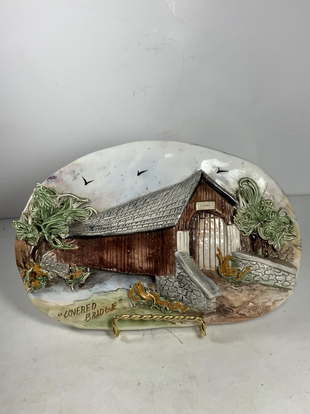 Vintage Edie Johnstone Vermont Artist Handmade Chalkware Ceramic ...