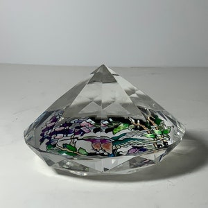 Amia Studios Hand Painted Hummingbird Crystal Diamond Shaped ...