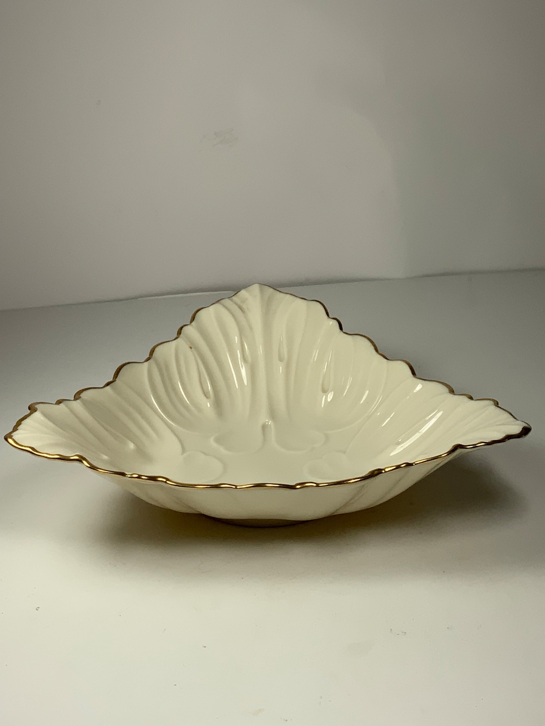 Vintage Lenox Triad Porcelain Leaf Triangle Bowl 7 In. - Etsy