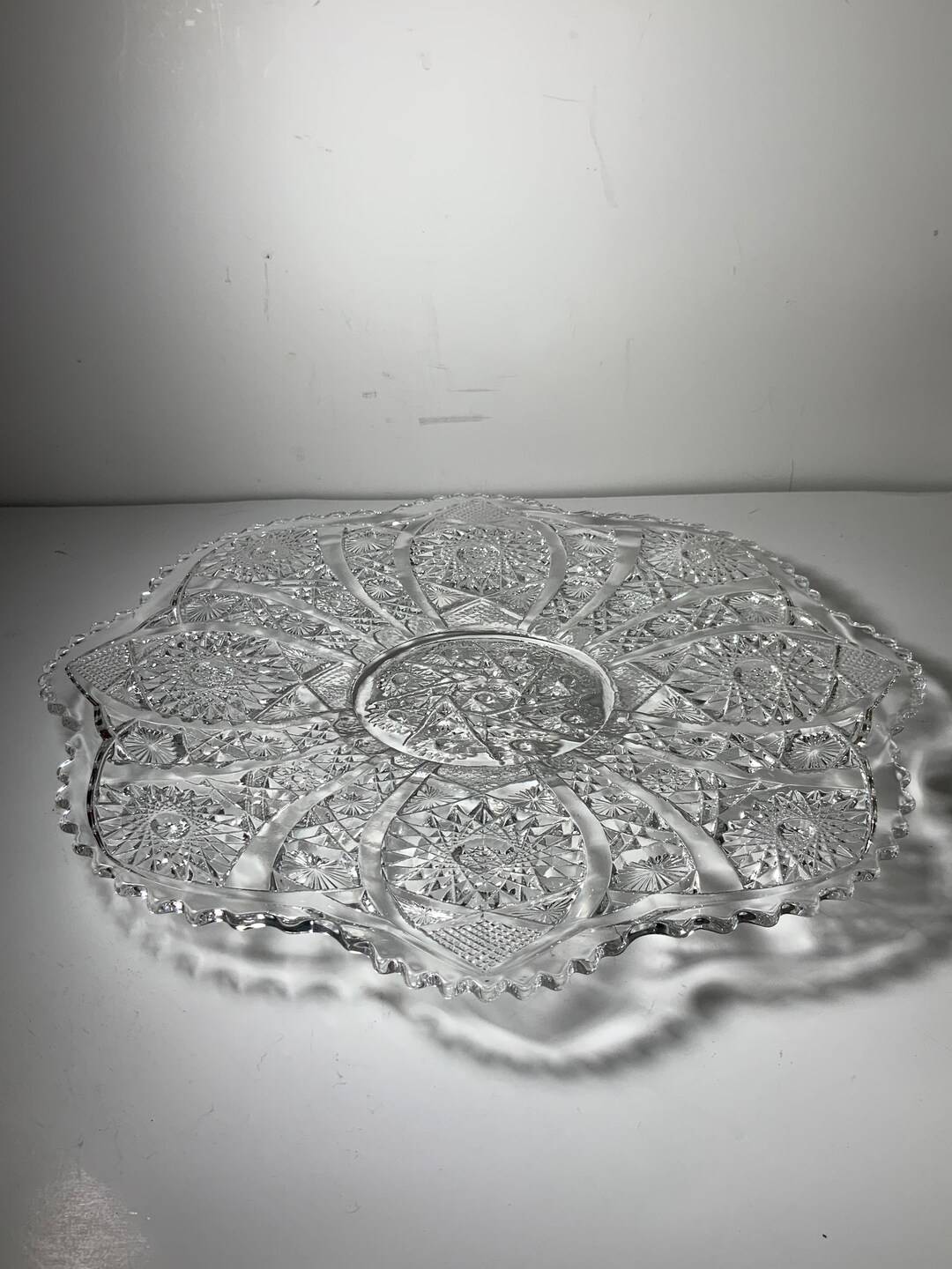 Antique Duncan & Miller Diamond and Star Cake Plate/pedestal 1895 13 In ...