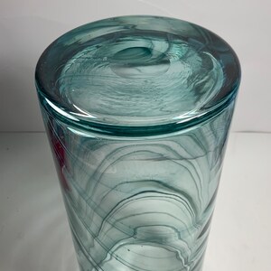 Threshold Teal Swirl Glass Large Hurricane Vase 11 In. - Etsy