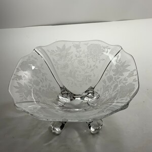 Vintage Cambridge Glass Engraved Wildflower Compote/candy Dish 6 In. - Etsy