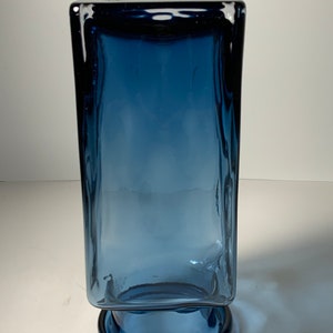 Set of 2 Indigo Dimple Glass Bottle Vases 7 In. - Etsy
