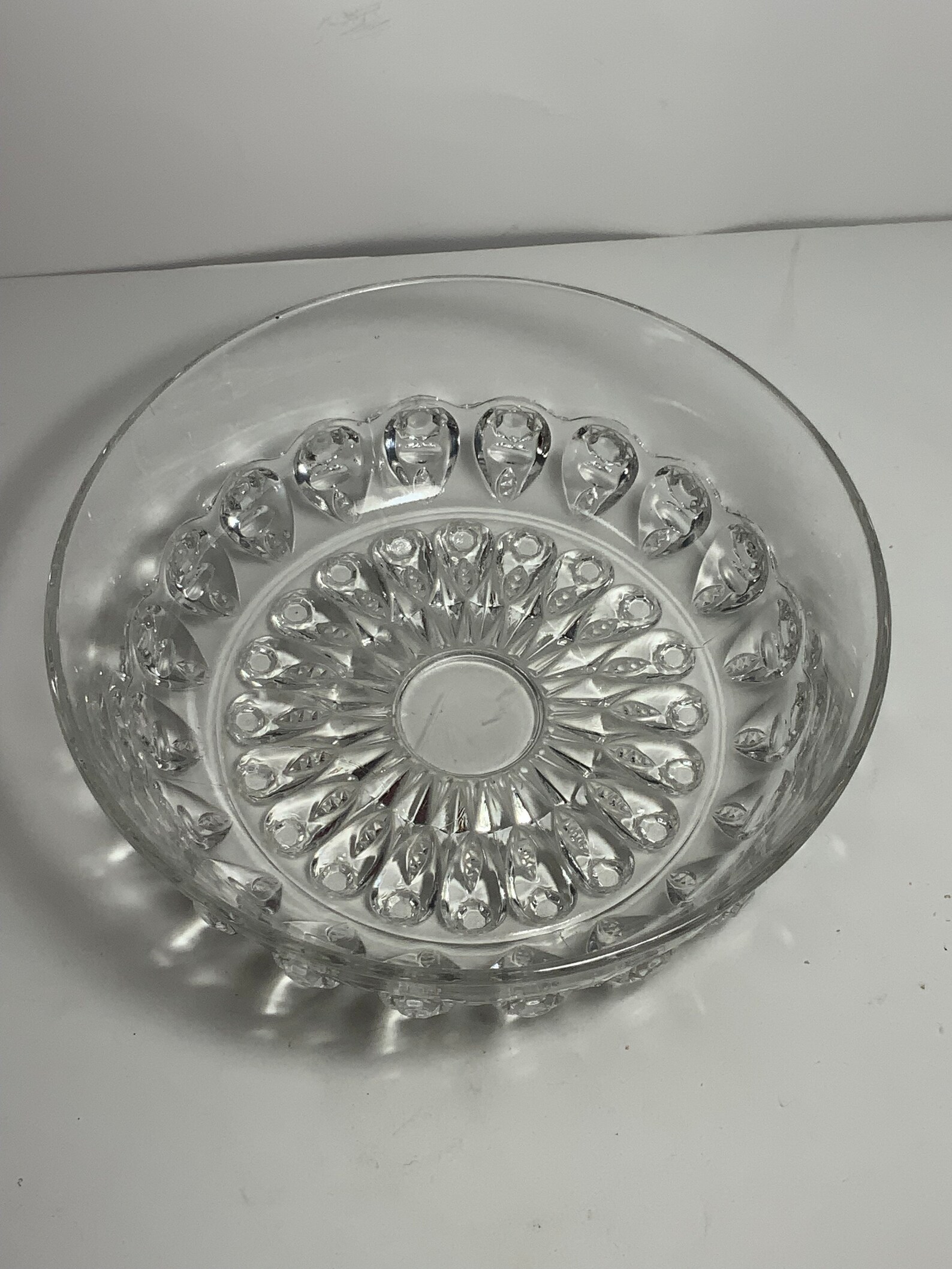 EAPG Thompson Glass Torpedo Fisheye Clear Glass Bowl 8 In. - Etsy