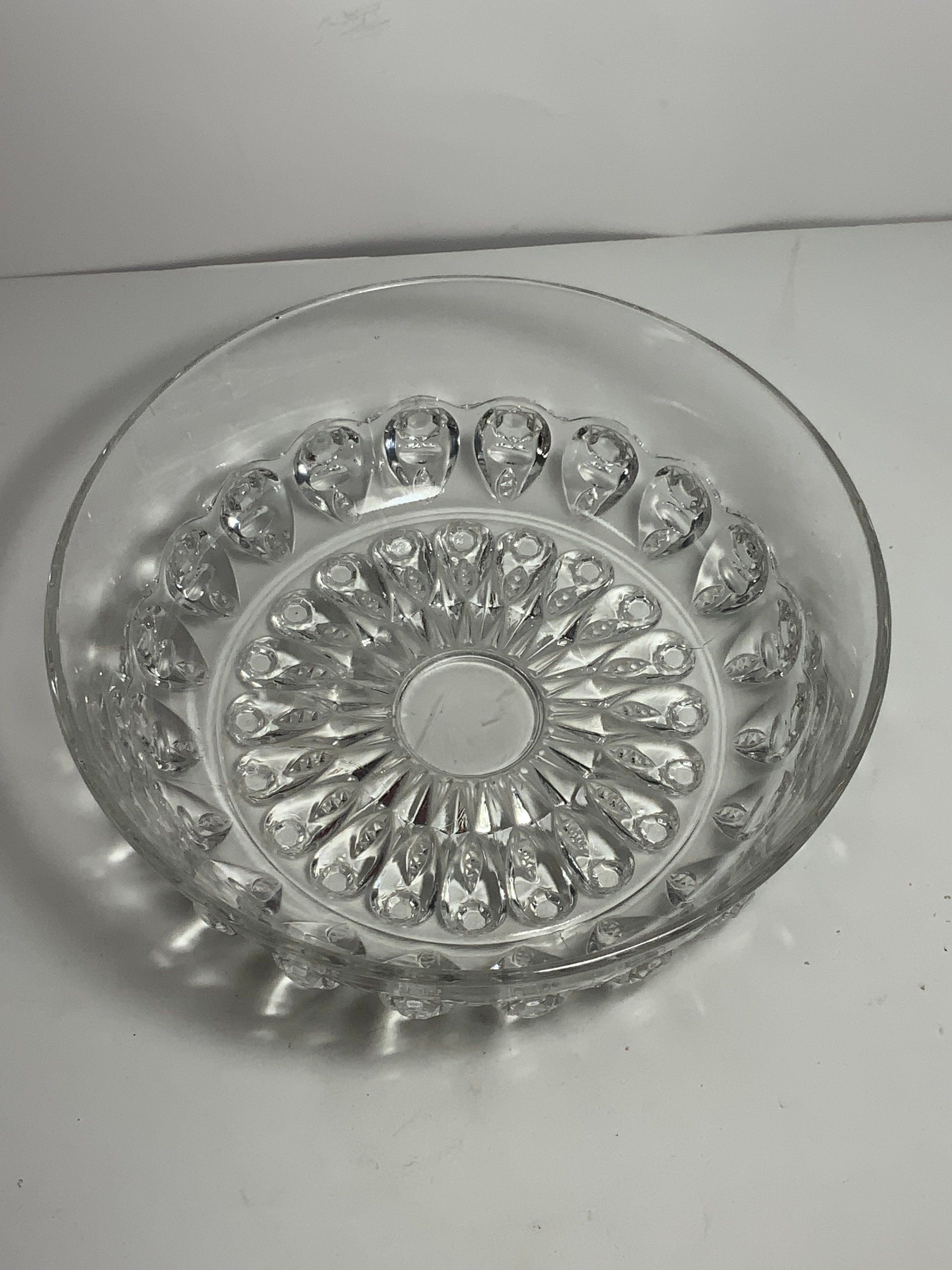 EAPG Thompson Glass Torpedo Fisheye Clear Glass Bowl 8 In. - Etsy