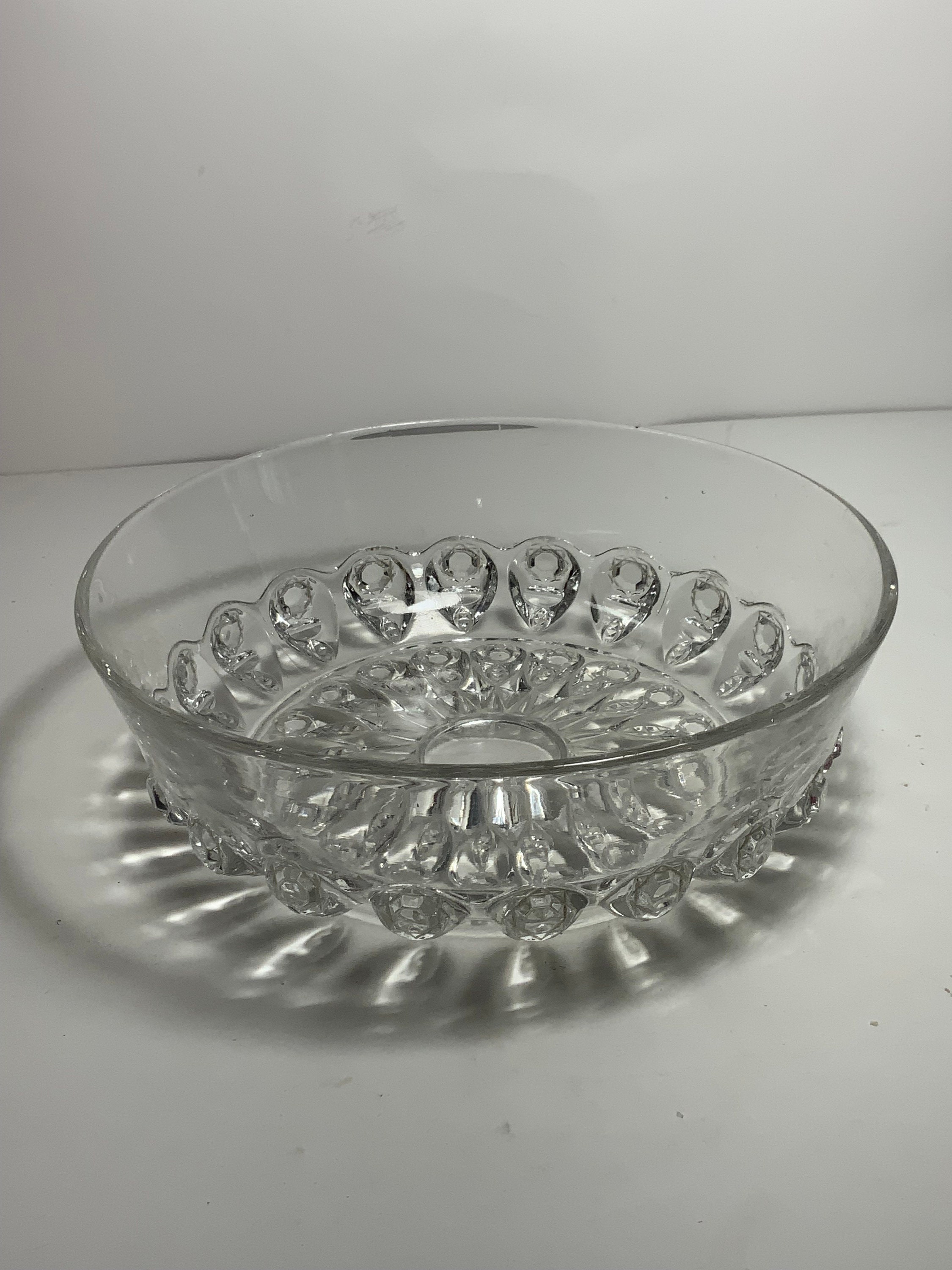 EAPG Thompson Glass Torpedo Fisheye Clear Glass Bowl 8 In. - Etsy